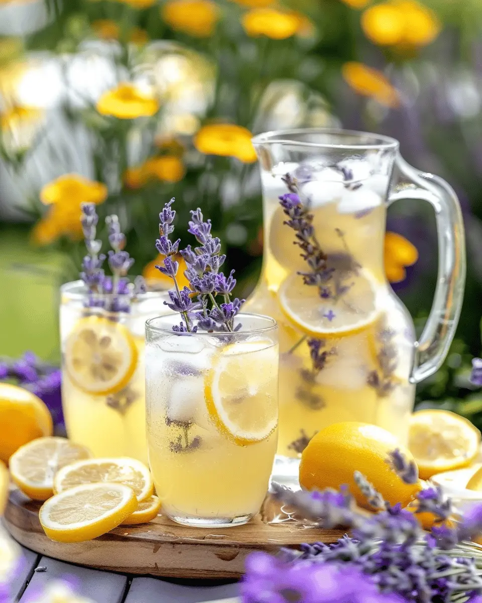 refreshing coconut lavender lemonade mocktail