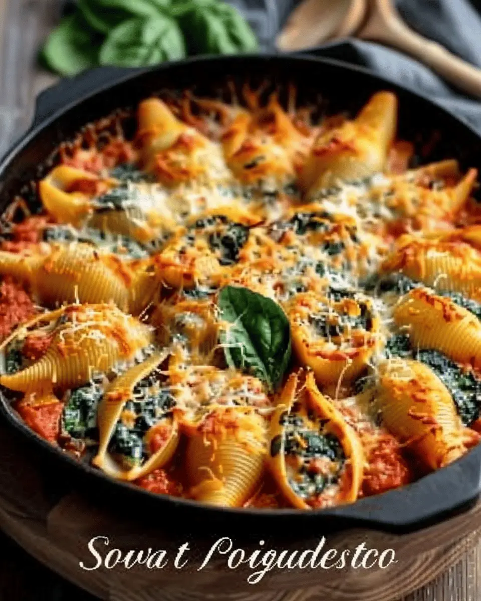spinach and ricotta stuffed shells recipe